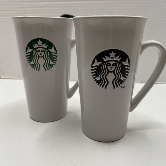 Starbucks | Dining | Starbucks Logo Travel Coffee Mugs Set Of 2 | Poshmark